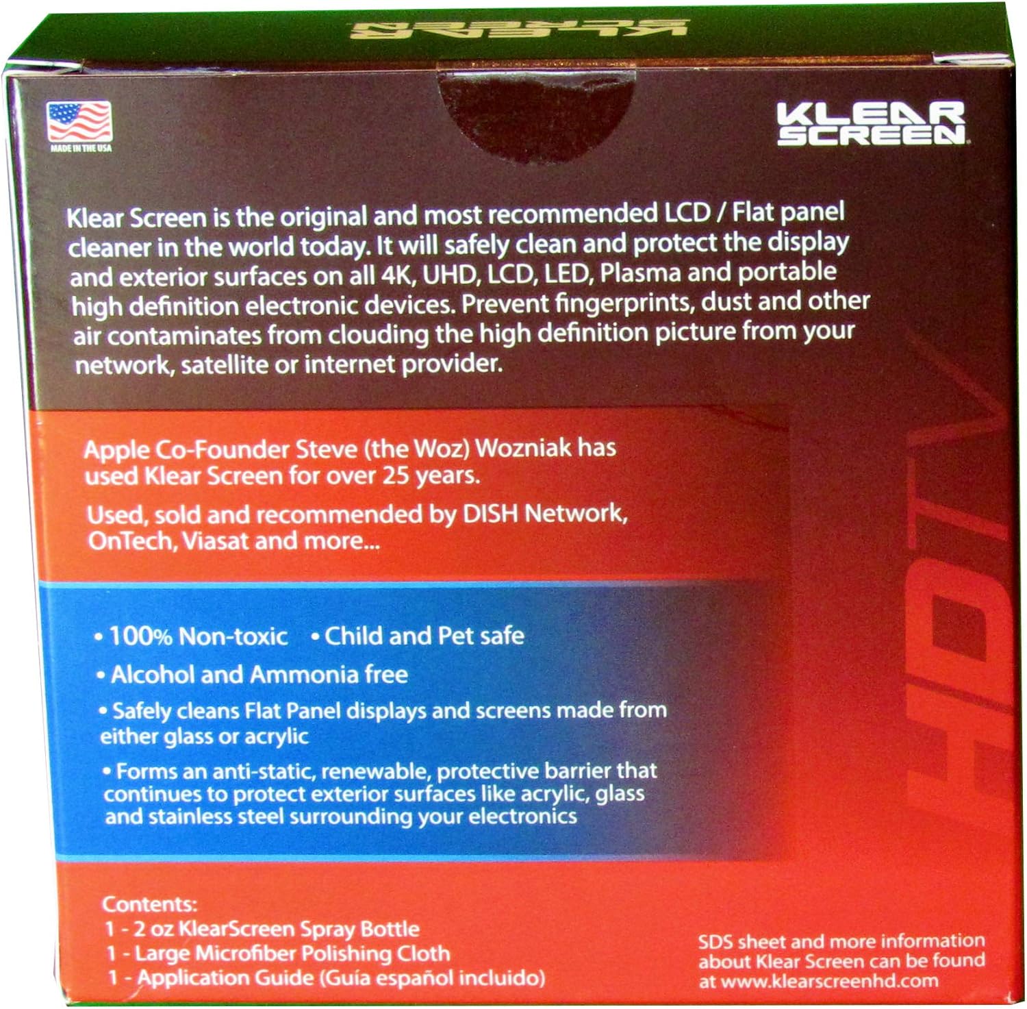 [5美國直購] Klear Screen KS-2HD 美國製 顯示器電視電競螢幕清潔組 含 2oz 無酒精噴霧 超細纖維布 | 玉山最低比價 ...