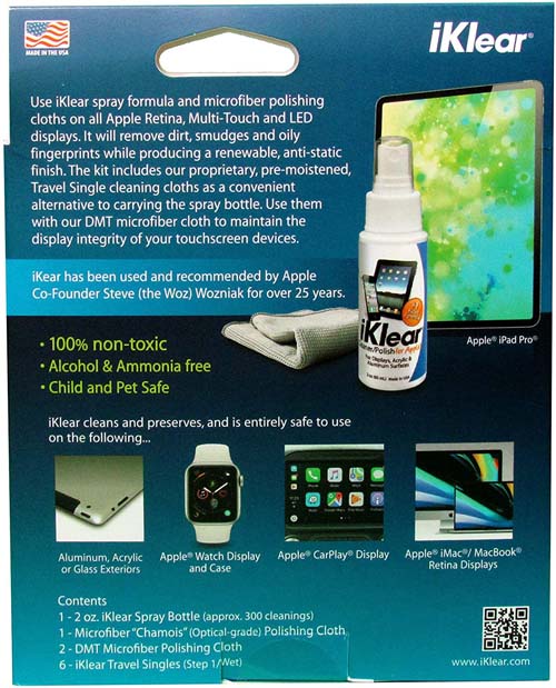 [3美國直購] iKlear iK-iPod 美國製清潔組 適蘋果 Apple Macbook iPad iPhone 含 2oz 無酒精噴霧 超細纖維布 | 玉山最低比價網直營店 | 樂天 ...