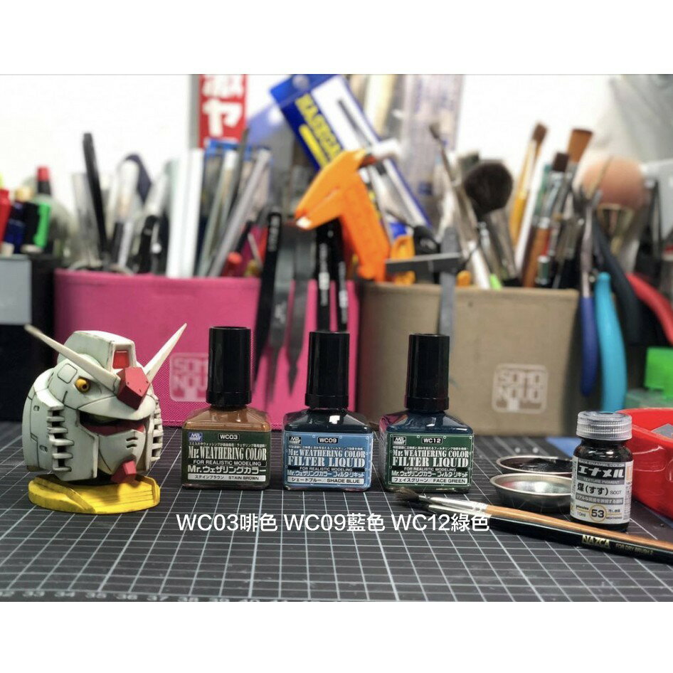 【鋼普拉】現貨 MR.HOBBY GUNZE 郡氏 GSI WC系列 鋼彈 軍事 擬真舊化漆 墨線液 40ml 模型漆 | 鋼普拉 eye攝影 ...