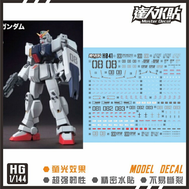 【鋼普拉】現貨 大林水貼 螢光版 第08MS小隊 HGUC 1/144 #210 RX-79G GUNDAM 陸戰型鋼彈 | 鋼普拉 eye攝影直營店 | 樂天市場Rakuten