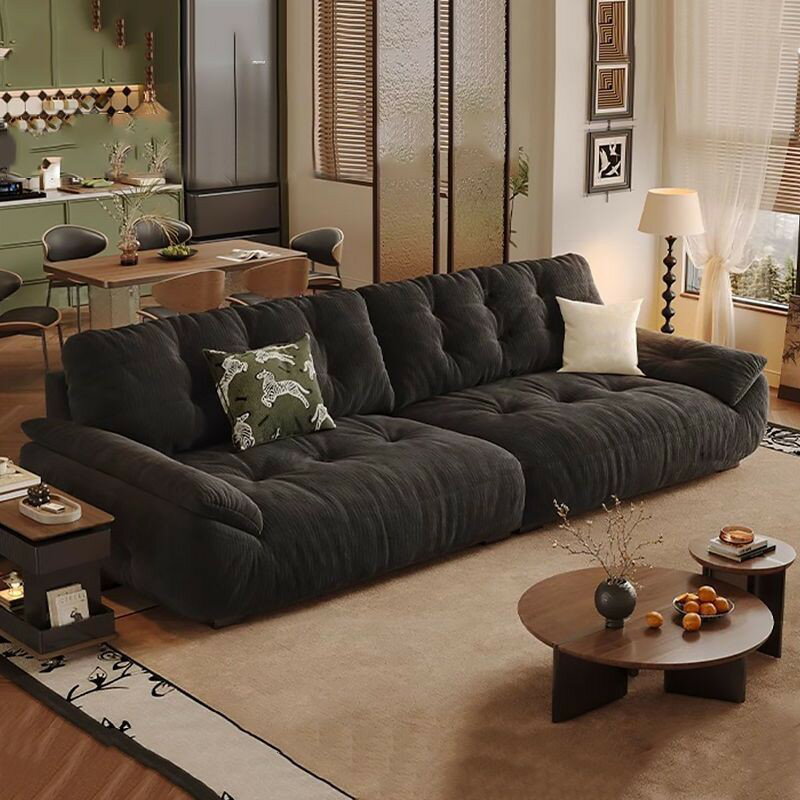 免運 開立發票 沙發 牛皮沙發 泡芙沙發 復古風布藝沙發現代簡約小戶型客廳雲朵直排雪尼爾泡芙沙發 | 不二選 | 樂天市場Rakuten