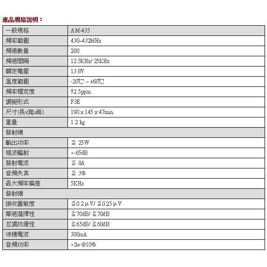 AM-435 ADI 無線電車機 33段式LCD亮度調整/200組儲存記憶頻道/符合FCC規格/雙頻道守候功能 | 悅適影音教學導覽用品 ...