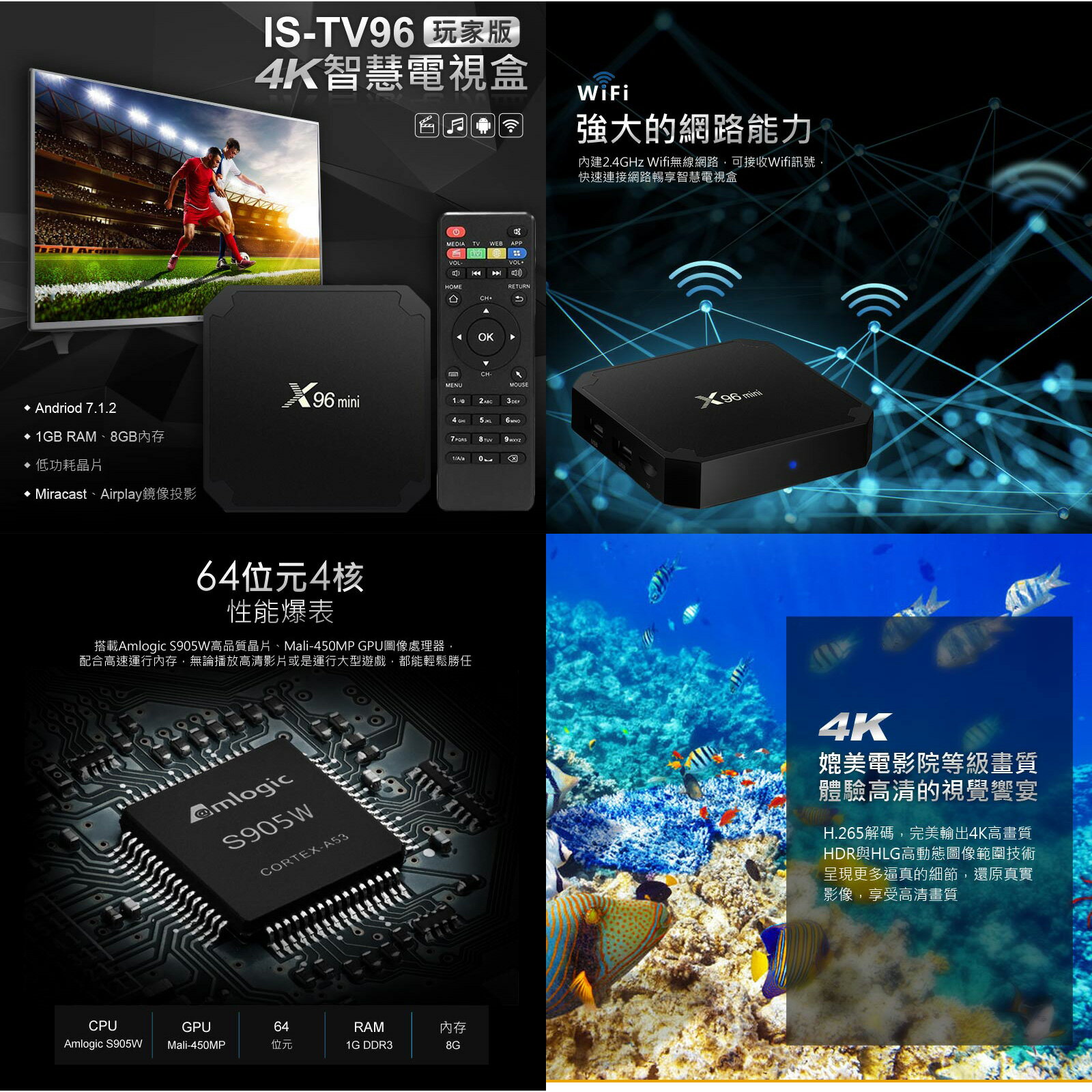 IS-TV96 4K UHD高畫質Android智慧電視盒 - 東森購物 - LINE購物