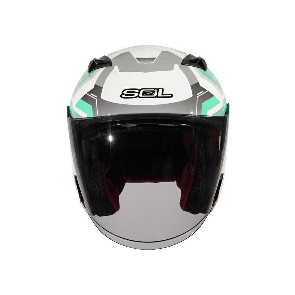 【SOL Helmets】SO-7E開放式安全帽 (星幕_白/綠銀) ｜ SOL安全帽官方商城 | SOL Helmets | 樂天市場Rakuten