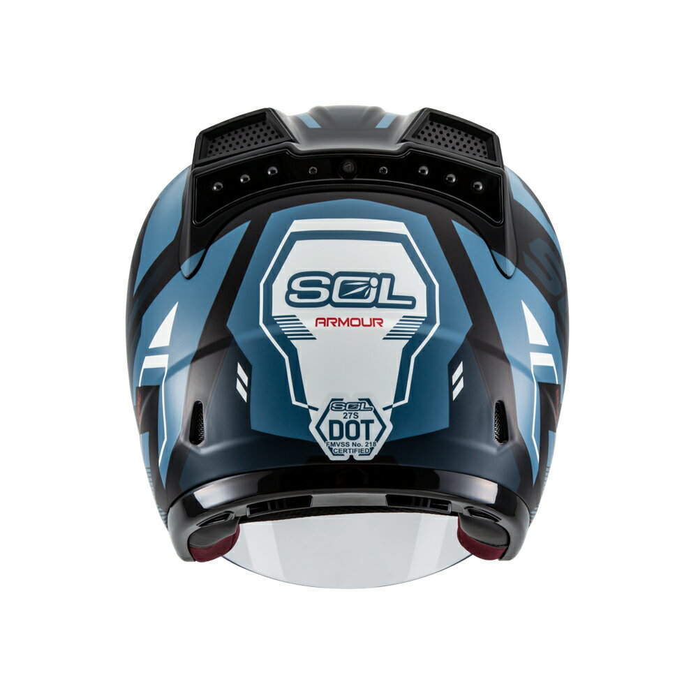 【SOL Helmets】27S開放式安全帽 (星艦_消光黑/藍紅) ｜ SOL安全帽官方商城 | SOL Helmets | 樂天市場Rakuten