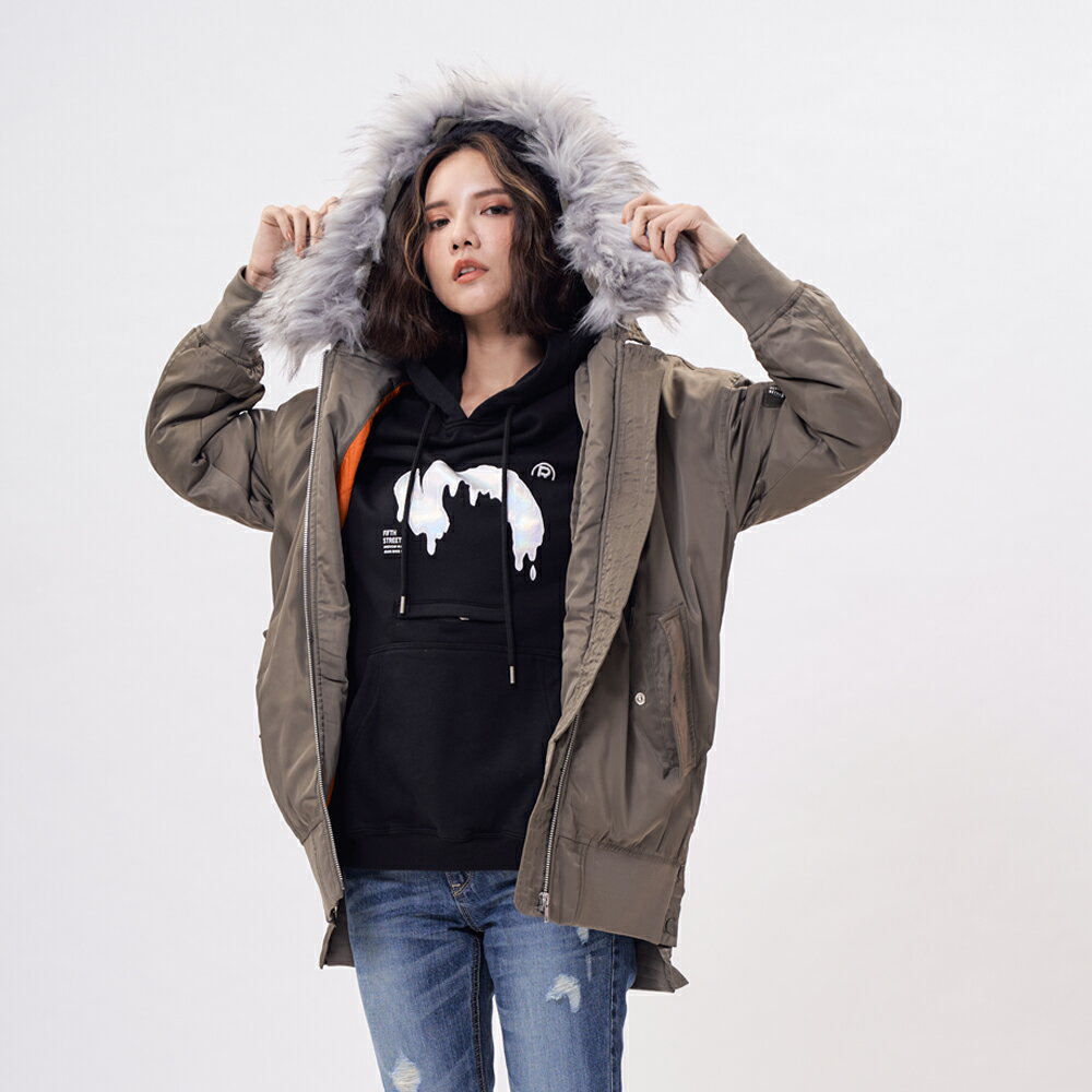 女裝 MA1鋪棉軍裝飛行外套-橄欖綠 (510512) 【5th STREET】【APP下單享4%回饋】 | 5thSTREET官方旗艦店直營店 | 樂天市場Rakuten