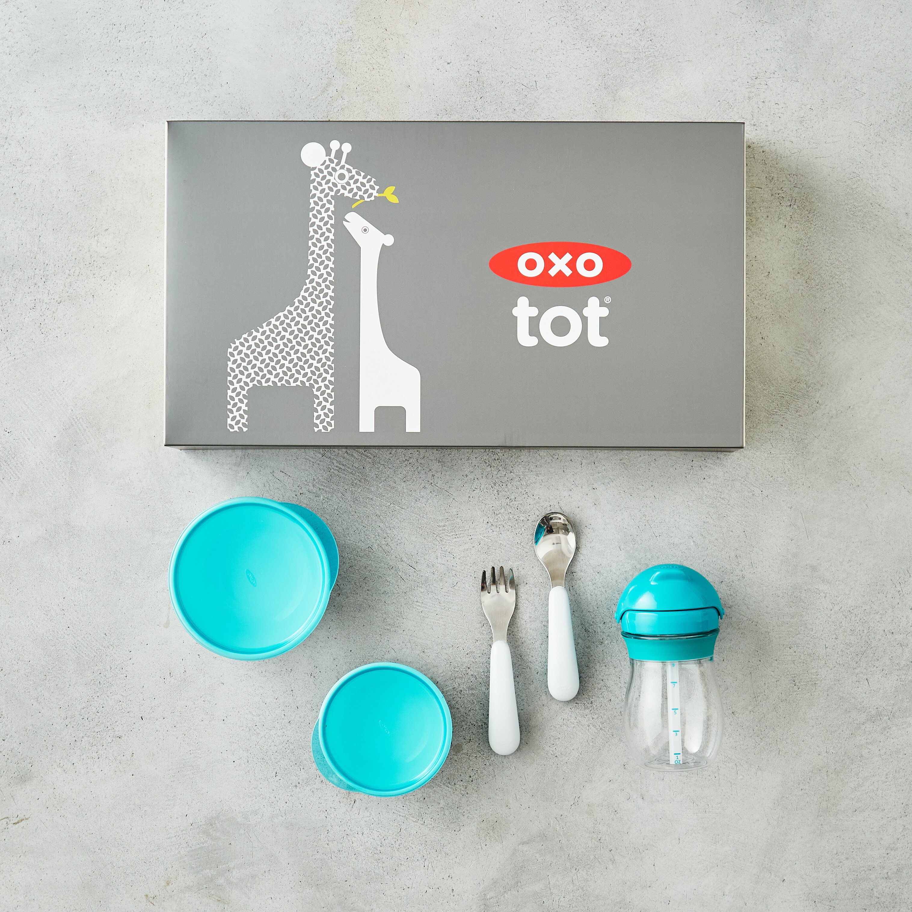 OXO TOT 寶寶餐具禮盒(3號) (可挑色/款) 嬰兒 防滑 叉匙 圍兜 水杯【A435136】【不囉唆】 | 不囉唆直營店 | 樂天市場Rakuten