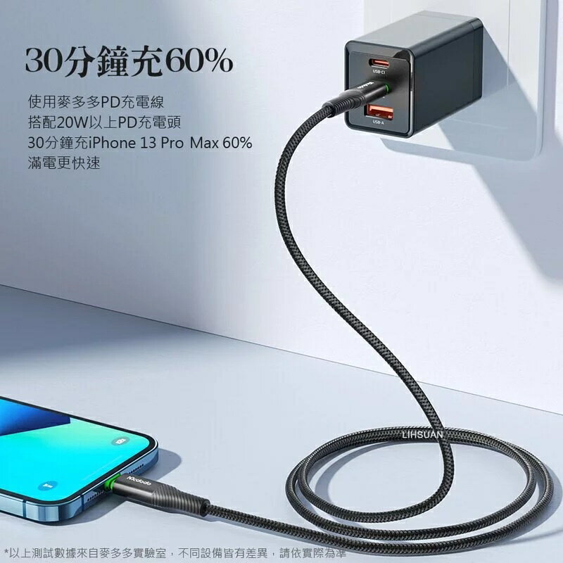 Mcdodo type-c to lightning/iphone/PD智能斷電充電線傳輸線快充線 飛速 1.2M | 阿晢3C | 樂天市場Rakuten