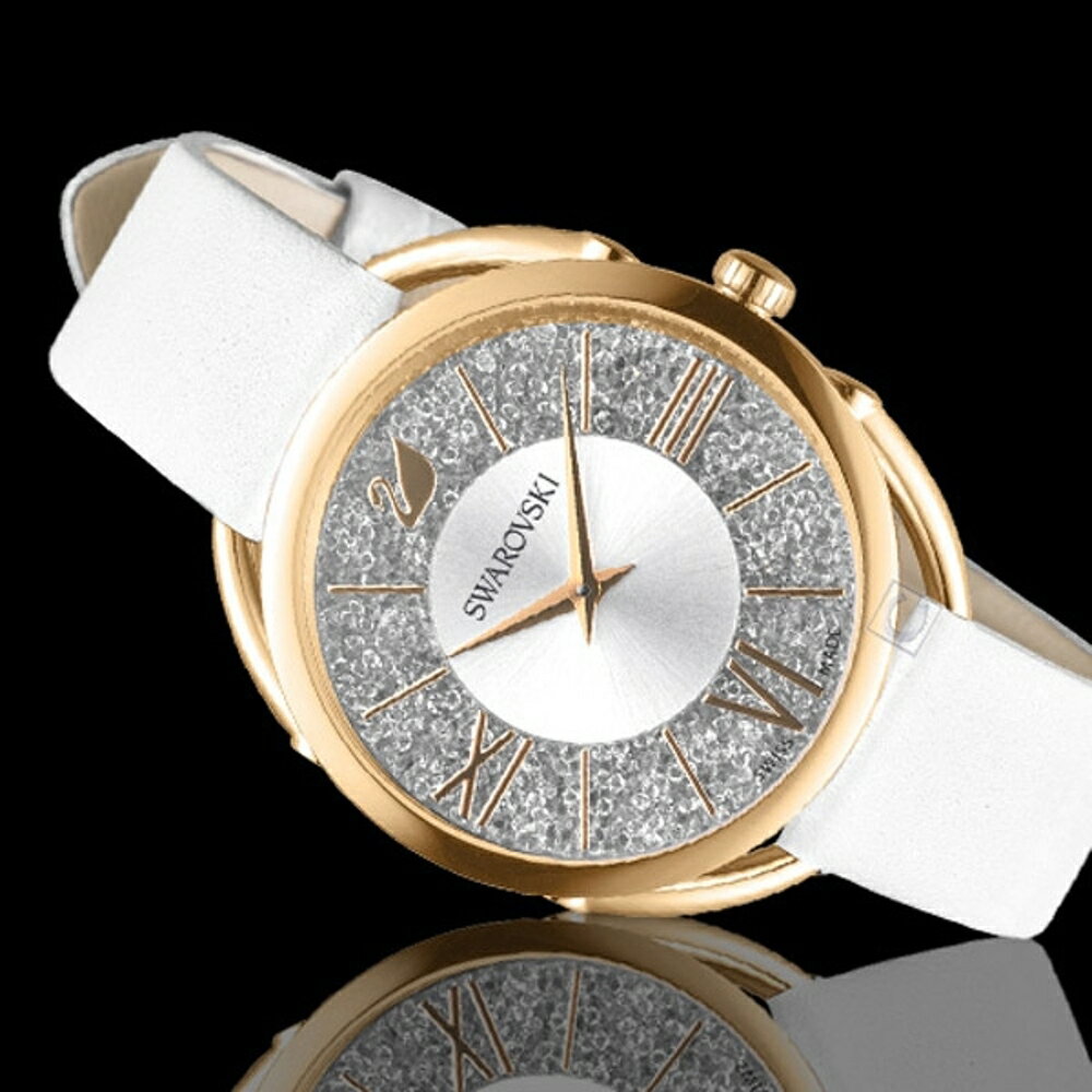 SWAROVSKI 施華洛世奇Crystalline Glam腕錶(5452459)-35mm-銀面皮革【刷卡回饋 分期0利率】【APP下單 ...