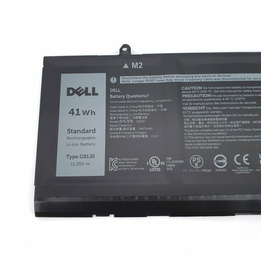 DELL G91J0 41Wh 電池 MGCM5 0XDY9K CN-0XDY9K MVK11 TN70C VKYJX WV3K8 XPHX8 ...