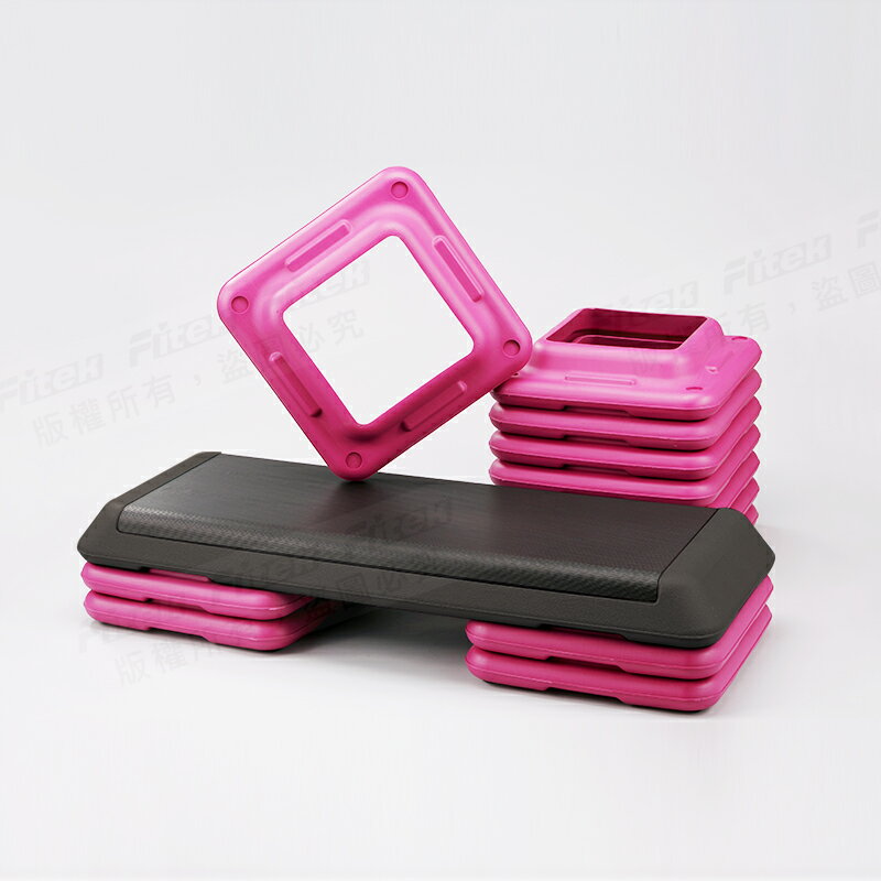 健身房等級 大型韻律踏板 有氧踏板 階梯踏板 健身踏板 Aerobic Step整組販售（踏板含四個加高磚）【Fitek健身網 ...