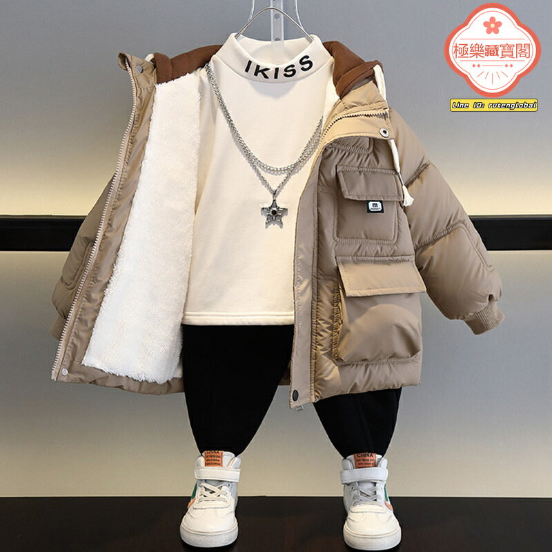【免洗加絨】男童羽絨棉服 兒童棉服 冬裝外套 加厚棉襖 保暖棉衣 防風防水 小羊皮面料 外貿品質 秋冬保暖必備 | 極樂藏寶閣 | 樂天市場 ...