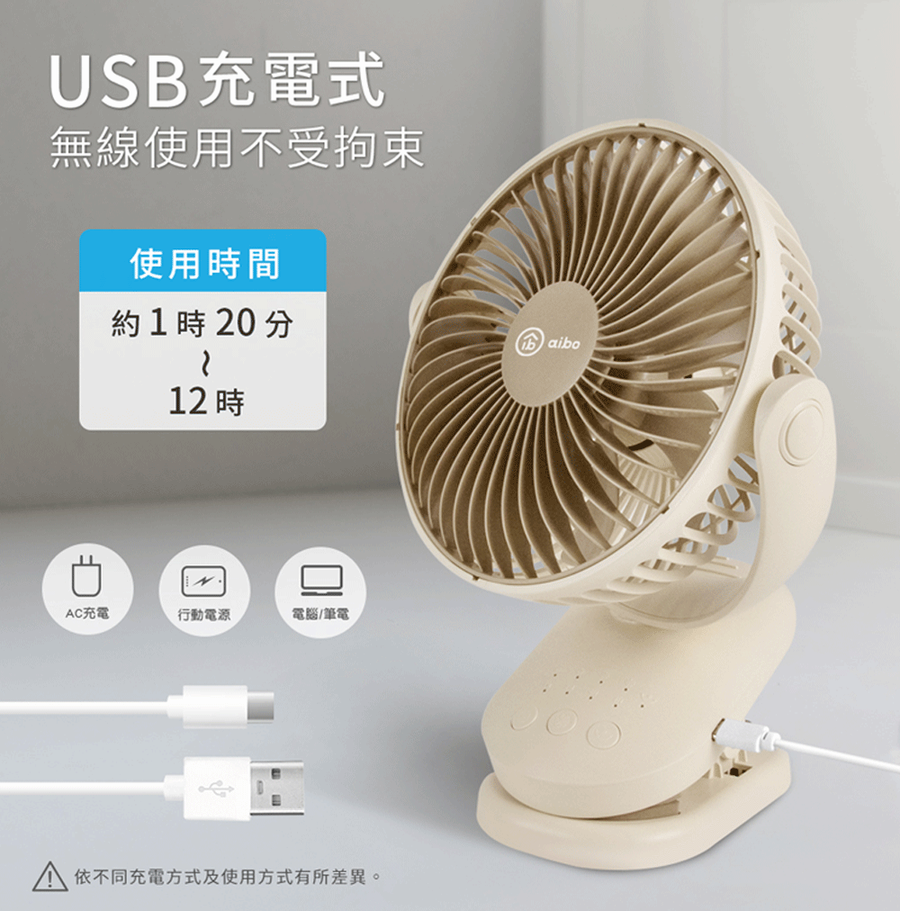 aibo 6吋 自動擺頭夾式USB充電風扇【九乘九購物網】 | 九乘九購物網直營店 | 樂天市場Rakuten