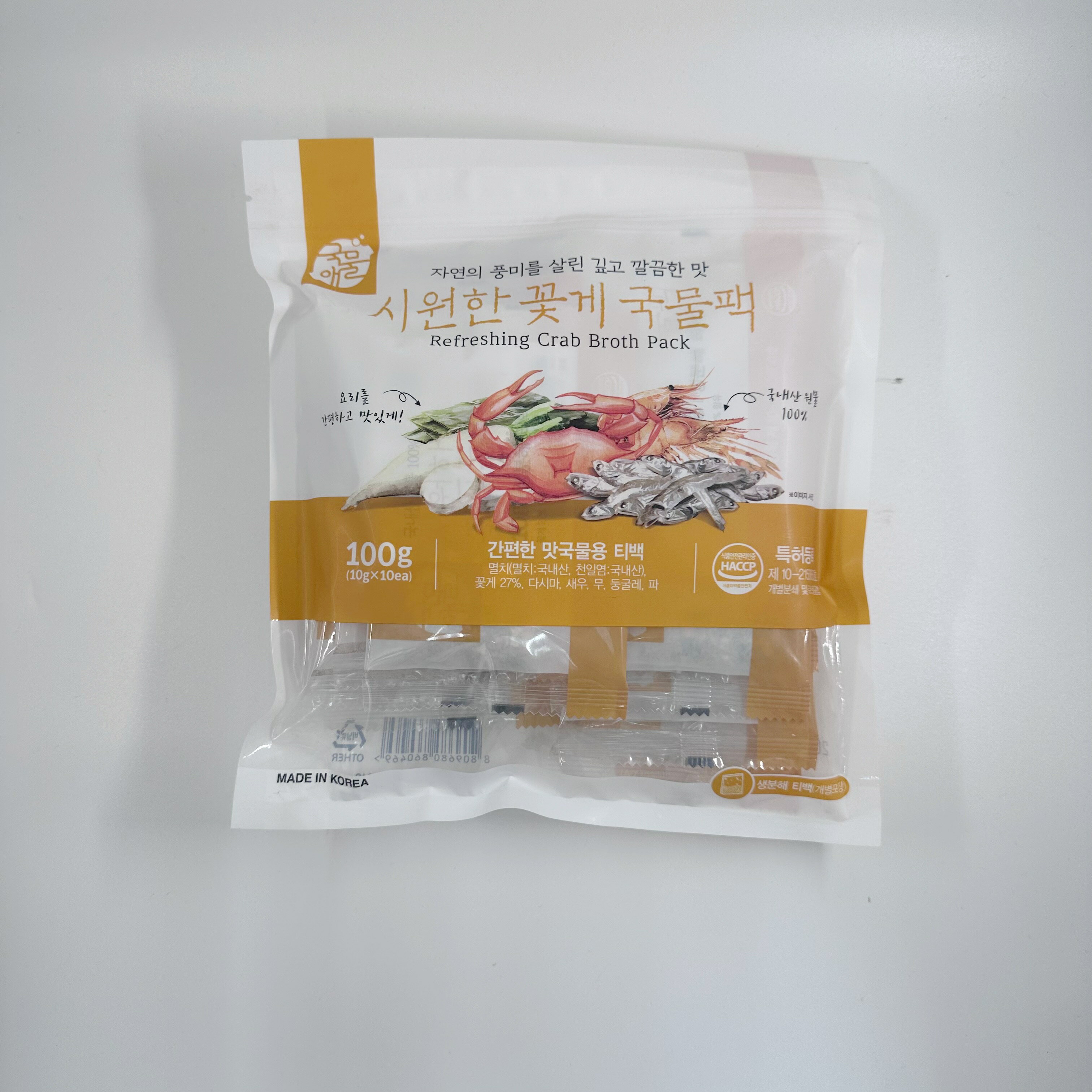 【首爾先生mrseoul】韓國 濃郁鯷魚蔬菜/清爽螃蟹/香辣海鮮湯包10入/袋 (100g) 有獨立包裝 | 首爾先生mrseoul | 樂天市場Rakuten