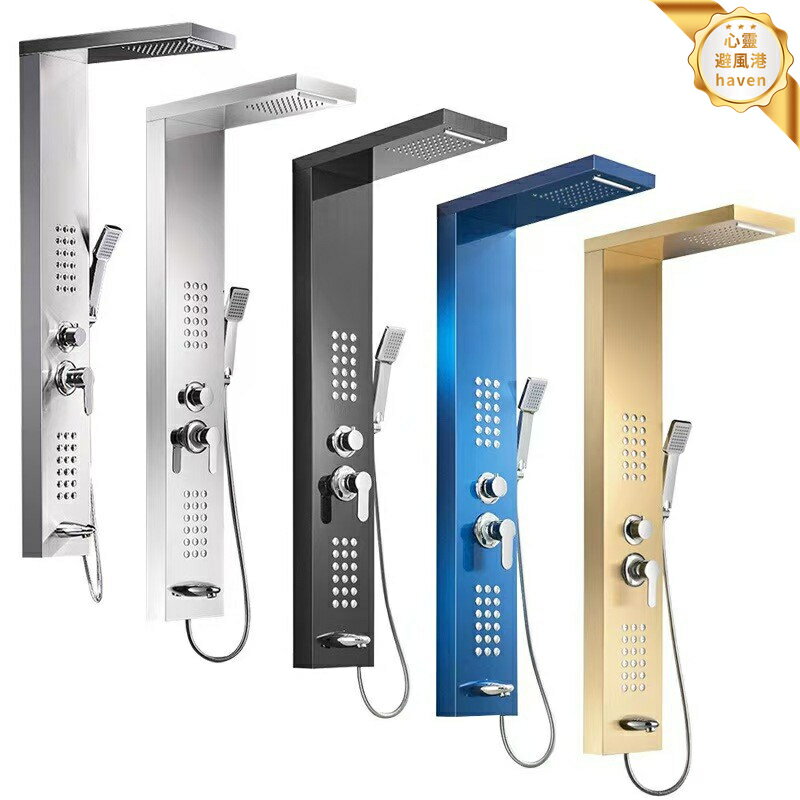 【水力發電數顯】淋浴花灑 淋浴柱 淋浴屏 淋浴器 花灑套裝 增壓花灑 304不鏽鋼主體 多功能搓背 恆溫節水 家用浴室升級 | 心靈避風港 ...