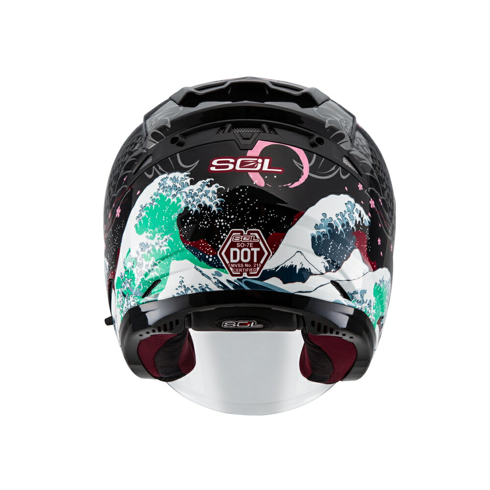 【SOL Helmets】SO-7E開放式安全帽 (浮世繪_黑/紅) ｜ SOL安全帽官方商城 | SOL Helmets | 樂天市場Rakuten