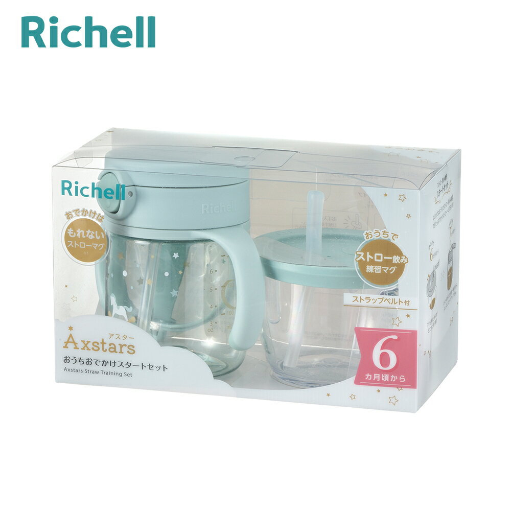 【Richell 利其爾】AX系列 幻夢學習水杯組合200ml水杯+150ml訓練杯-兩款-星空/木馬(2023新款上市 | 虎兒寶直營店 | 樂天市場Rakuten