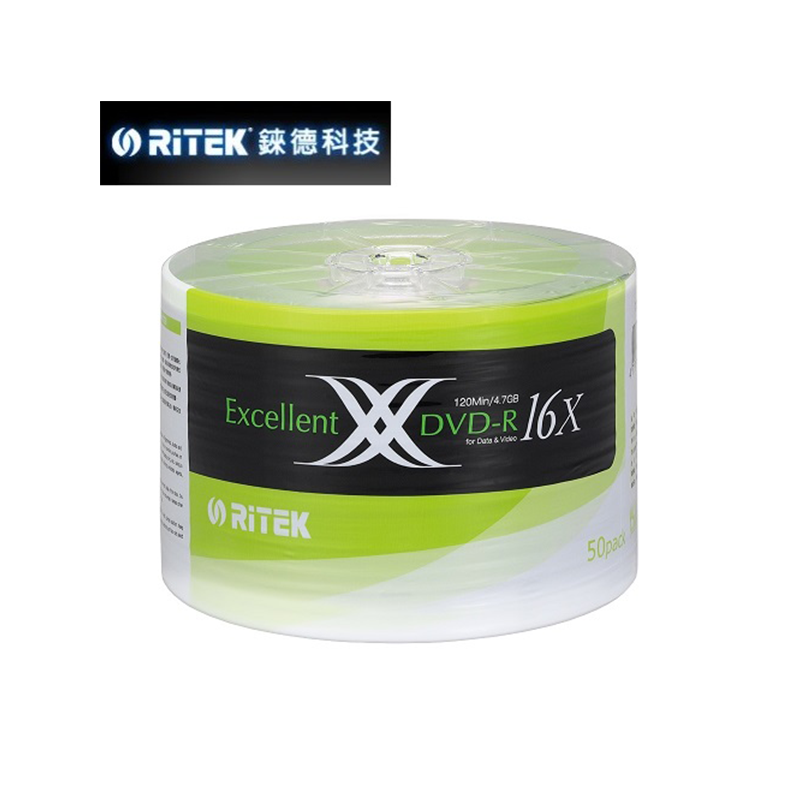 RiTek 錸德 DVD-R 片 50入 (熱縮) 16x/4.7G/120min | JT3C直營店 | 樂天市場Rakuten