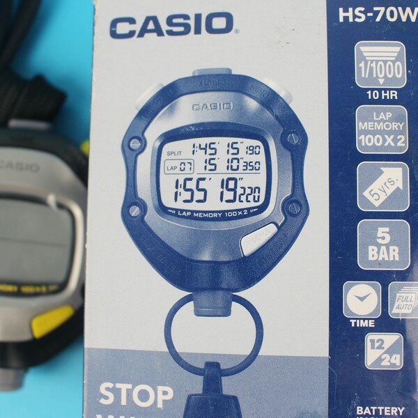 CASIO 專業防水運動碼錶 HS-70W 碼錶 (2組100筆記憶)/一個入(定1600) 卡西歐碼錶 比賽專用碼表【APP滿額下單10% ...