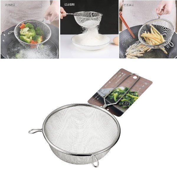 asdfkitty*日本 ECHO 不鏽鋼濾網/麵粉篩/油炸網-15公分-2款貨號隨機出貨-日本正版商品 | asdfkitty可愛家精品店直營店 | 樂天市場Rakuten
