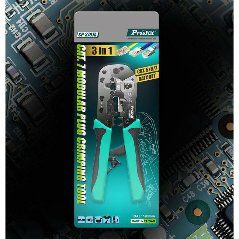 【Pro'sKit 寶工】CP-376TA CAT.5/ 6/ 7 3合1網絡剪剝壓接鉗 | SUEY23320722 | 樂天市場Rakuten