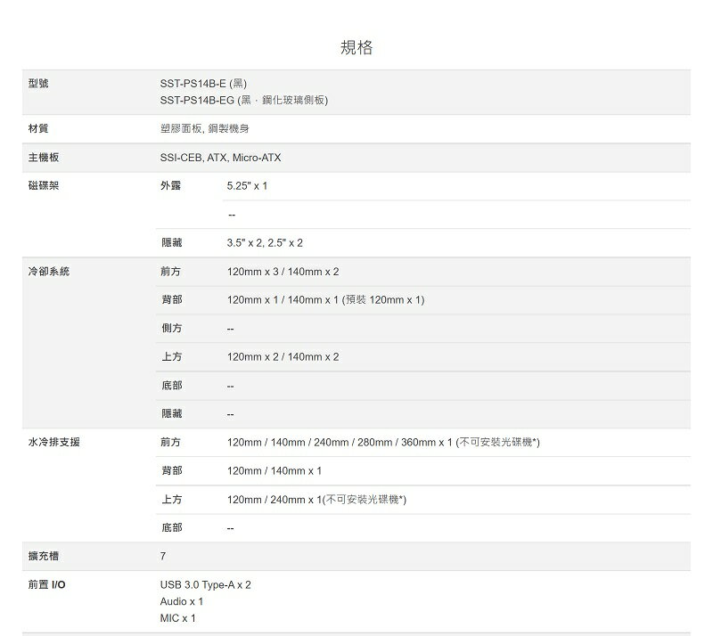 【享最高折300】SilverStone 銀欣 PS14 電腦機殼/黑側板/SST-PS14B-E | 米特3C數位 | 樂天市場Rakuten