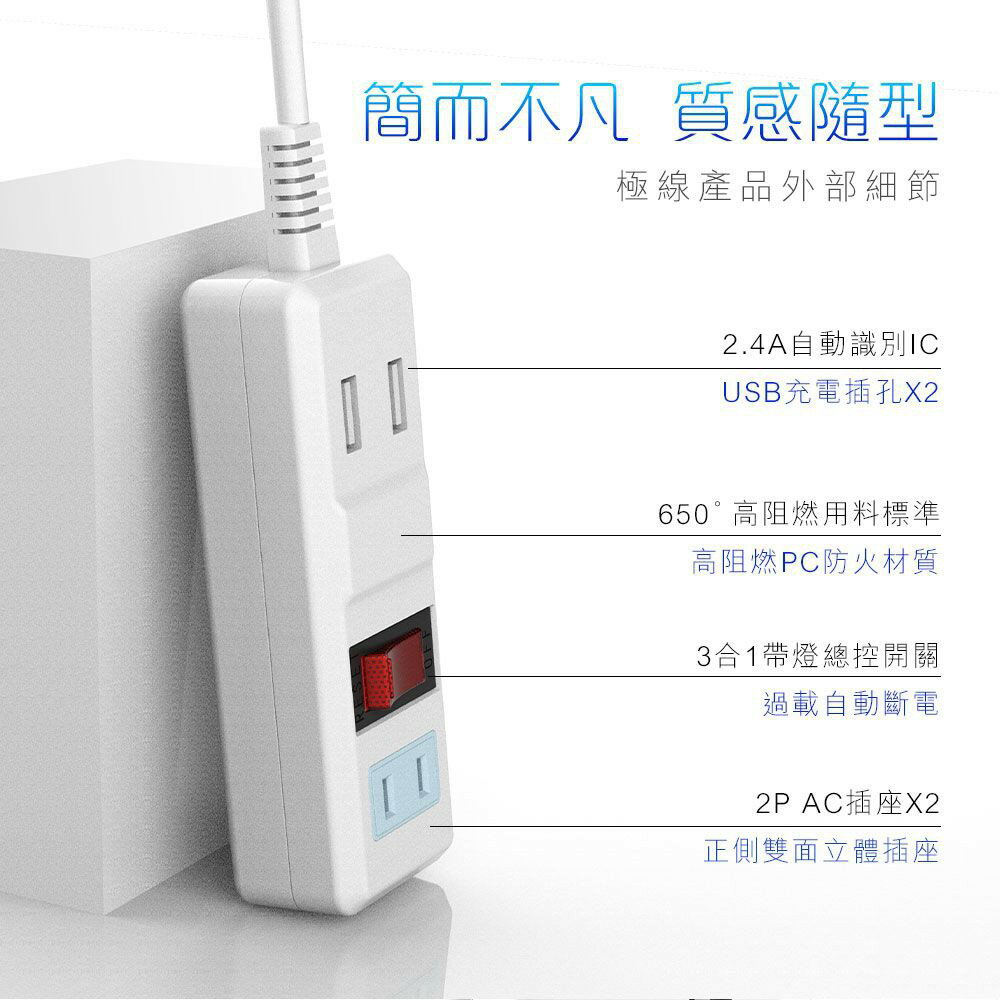 大象生活館 《選購區》多功能延長線 110V專用 USB 家用延長線NS-222U-6 新版安規 (6尺) 插頭 插座 | 大象生活館 ...