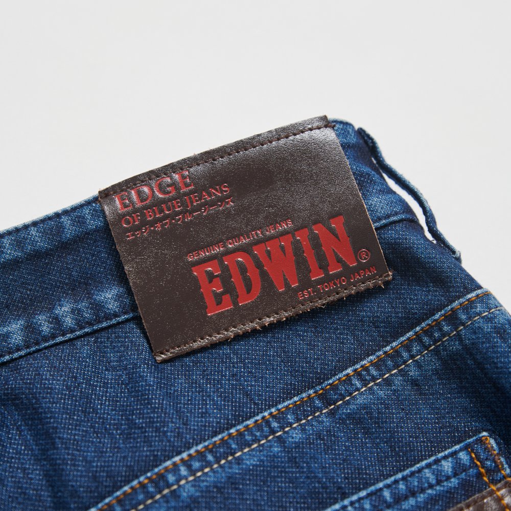 EDWIN 加大碼 EDGE x JERSEYS迦績 皮條窄管直筒牛仔褲-男款 石洗綠 | EDWIN官方旗艦店直營店 | 樂天市場Rakuten