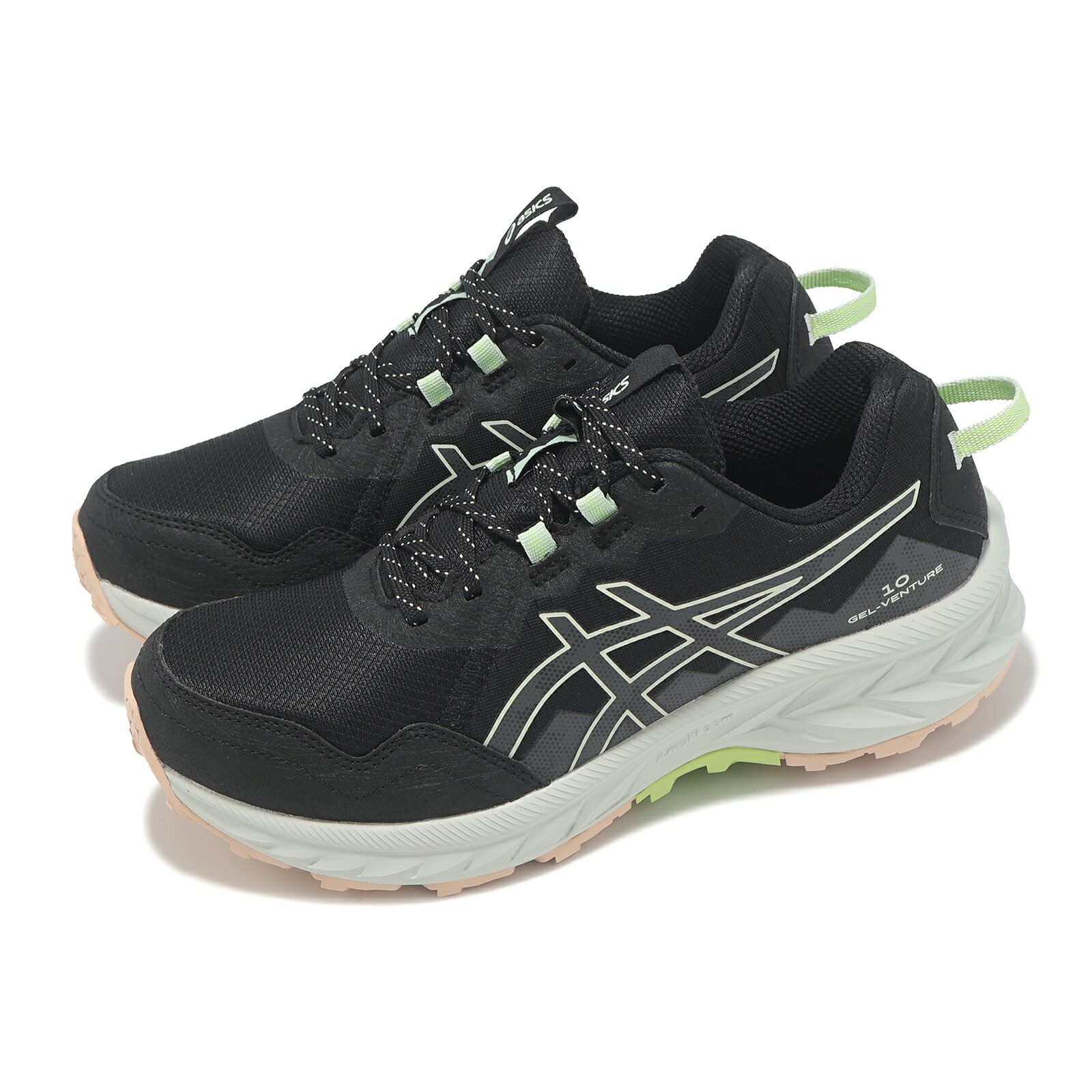 Asics 越野跑鞋 GEL-Venture 10 女鞋 黑 綠 緩衝 亞瑟膠 山系 運動鞋 亞瑟士 1012B759003 | ACS跨運動 ...