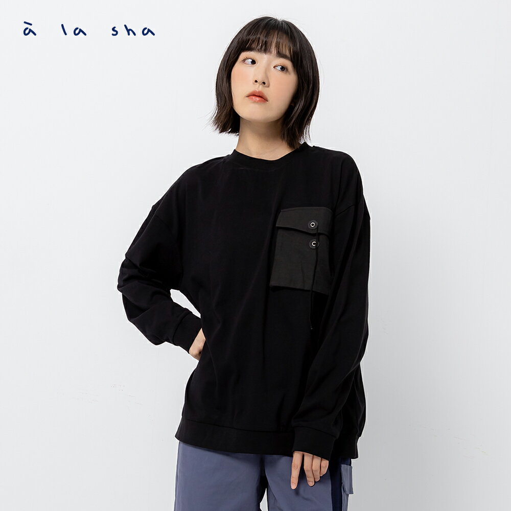 a la sha miao郵票印花落肩長袖T恤 | a la sha直營店 | 樂天市場Rakuten
