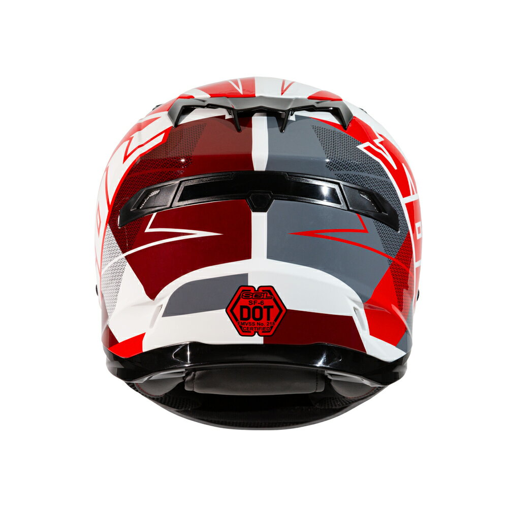 【SOL Helmets】SF-6全罩式安全帽 (超視界_白/灰紅) ｜ SOL安全帽官方商城 | SOL Helmets | 樂天市場Rakuten