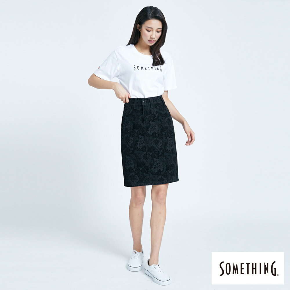 SOMETHING LADIVA及膝短裙-女款 黑色 | EDWIN官方旗艦店直營店 | 樂天市場Rakuten
