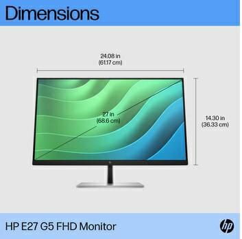 HP E27 G5 6N4E2AA 27吋FHD IPS eye ease顯示器 1920x1080 DP/HDMI 250cd - Flat ...