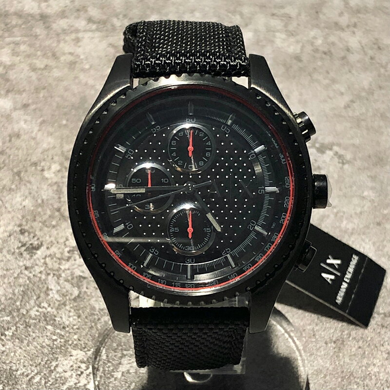 美國百分百【Armani Exchange】AX 手錶 三眼計時 阿曼尼 AX1610 不鏽鋼 尼龍錶帶 黑色 I313 | 美國百分百直營店 ...