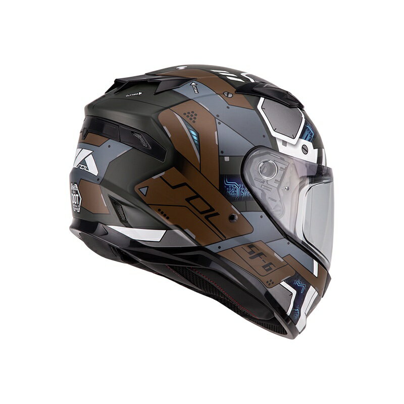 【SOL Helmets】SF-6全罩式安全帽 (機動裝甲_消光墨綠/棕) ｜ SOL安全帽官方商城 | SOL Helmets | 樂天市場Rakuten
