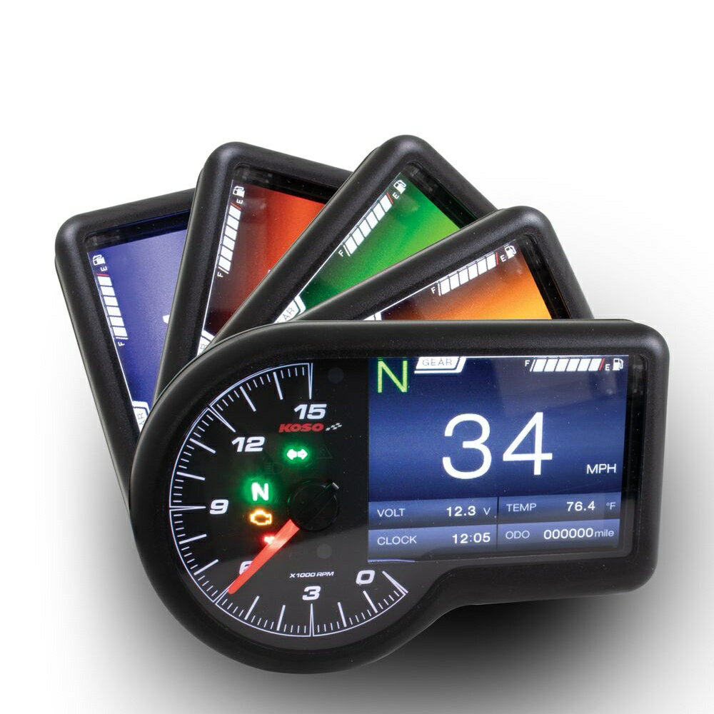KOSO RX3 多功能儀表 水冷BWS 直上 免剪線 儀表板 儀錶板 溫度表 電壓表 時速表 里程表 超速警告 | 指尖購物 | 樂天市場Rakuten