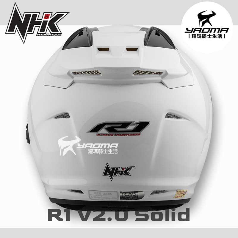 NHK R1 V2.0 素色 白 亮面 內置墨鏡 排齒扣 3/4罩 安全帽 耀瑪騎士機車部品 | 耀瑪騎士生活館直營店 | 樂天市場Rakuten