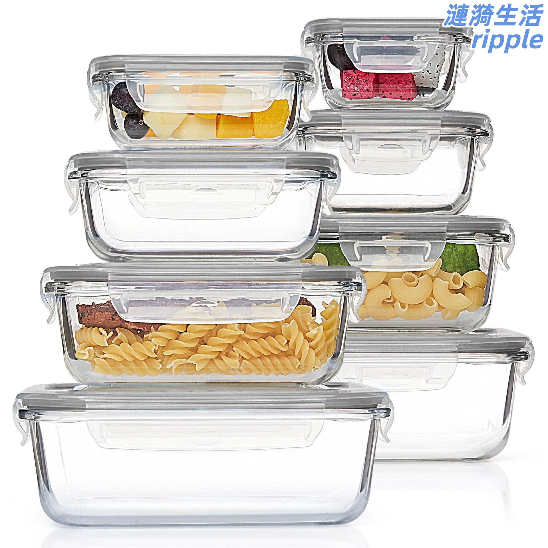 【微波爐專用】玻璃飯盒 便當盒 保鮮盒 餐盒 飯盒套裝 耐高溫可加熱 密封防漏 上班族帶飯 健康分格餐盒 | 漣漪生活 | 樂天市場Rakuten