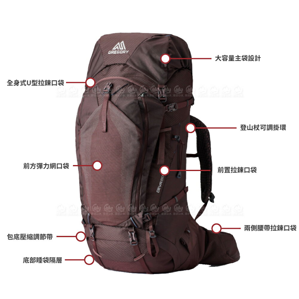 【GREGORY 美國 女 60L DEVA 登山背包 S《茄子》】142459/重裝款/雙肩背包 | 悠遊山水戶外生活館直營店 | 樂天市場Rakuten