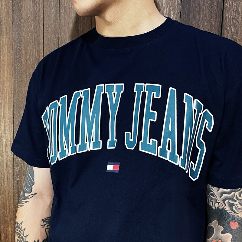 美國百分百【全新真品】Tommy Hilfiger 短袖 棉質 T恤 TH 上衣 大logo 短T 深藍 CW51 | 美國百分百直營店 ...