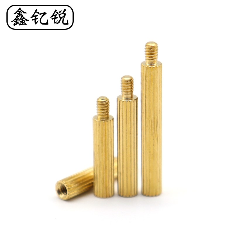 M2*3-M2x40+3mm牙單頭銅柱圓型滾花銅螺柱單通銅螺絲柱支柱隔離柱 | 協貿國際日用品生活12館 | 樂天市場Rakuten