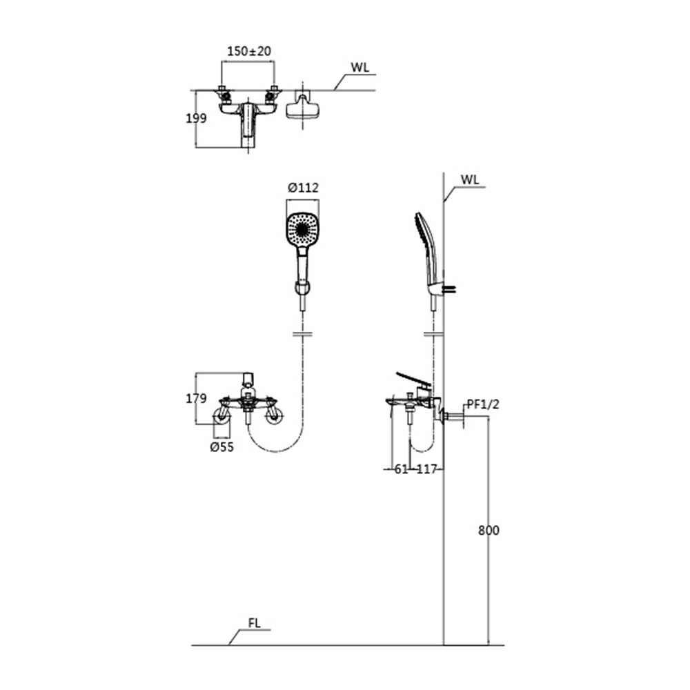 CAESAR 凱撒衛浴 S823C 沐浴龍頭組 衛浴龍頭 搭配蓮蓬頭 防纏軟管 免運 | INFMARC | 樂天市場Rakuten