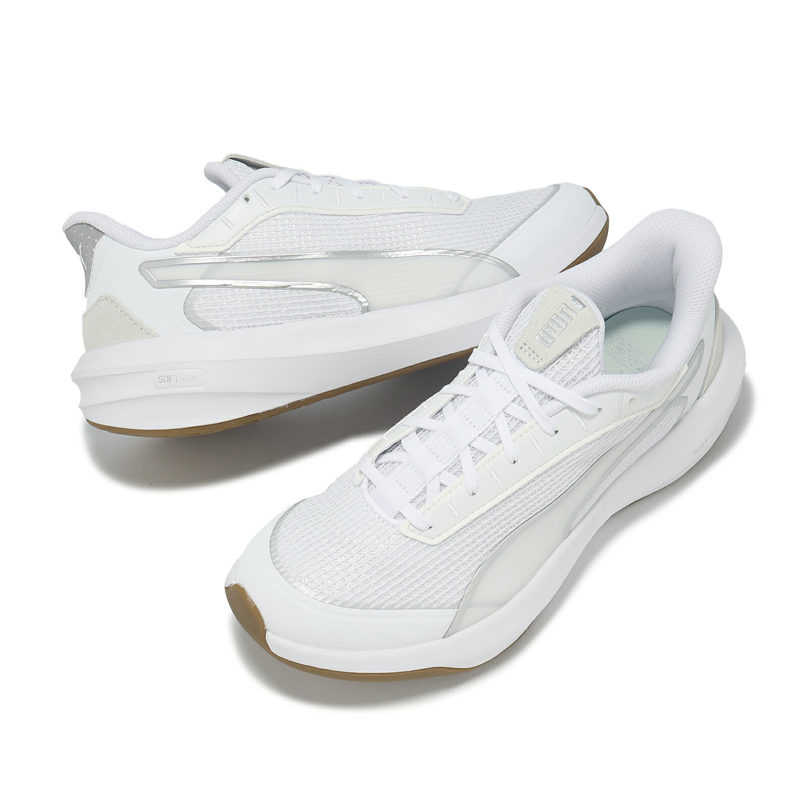 Puma 慢跑鞋 Softride Courtney Wns 女鞋 白 銀 緩震 路跑 運動鞋 31203709 | ACS跨運動 | 樂天 ...