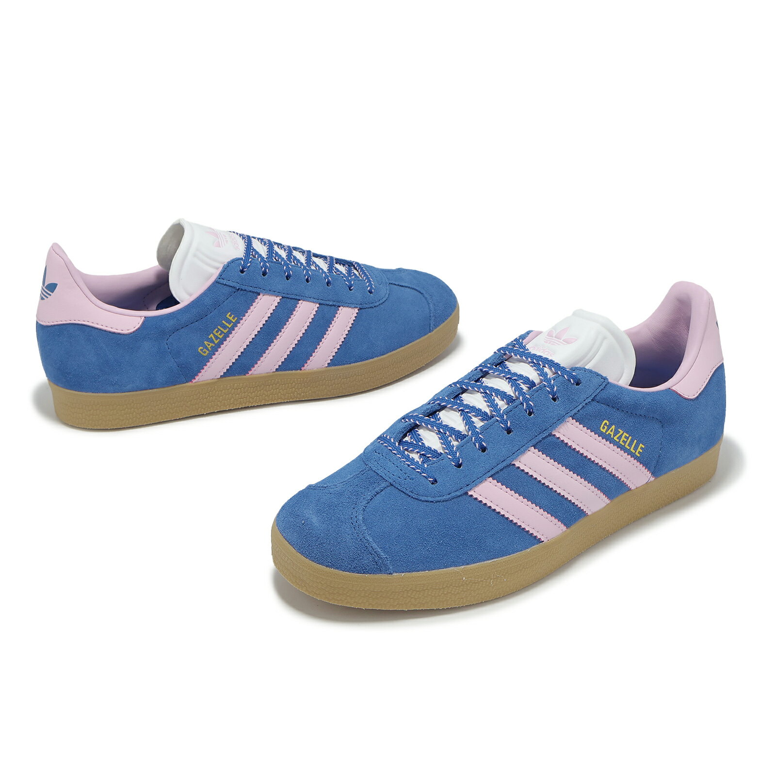 adidas 休閒鞋 Gazelle W 女鞋 藍 粉 麂皮 復古 膠底 愛迪達 JH7219 | ACS跨運動 | 樂天市場Rakuten