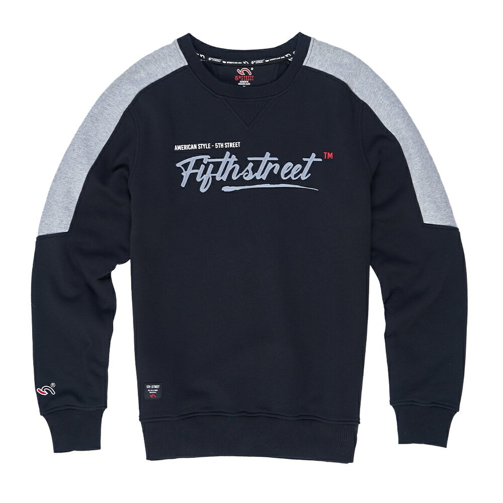 男裝 不規則印花剪接長袖T恤-黑色 (560808) 【5th STREET】【APP下單享4%回饋】 | 5thSTREET官方旗艦店直營店 ...