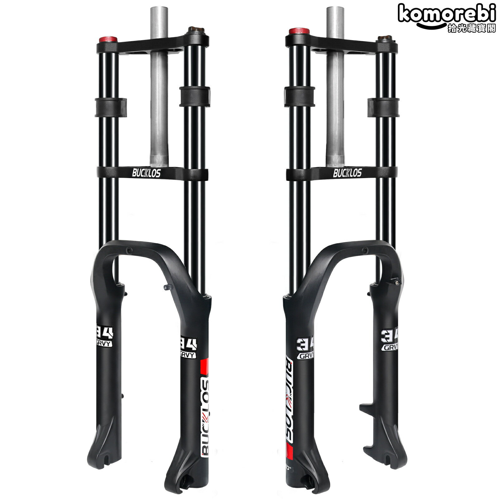 【油簧避震】自行車前叉 山地車前叉 雪地車前叉 雙肩前叉 直管前叉 無螺紋設計 ABS調節 鋁合金材質 適用於20寸雪地/山地自行車 | 拾光 ...