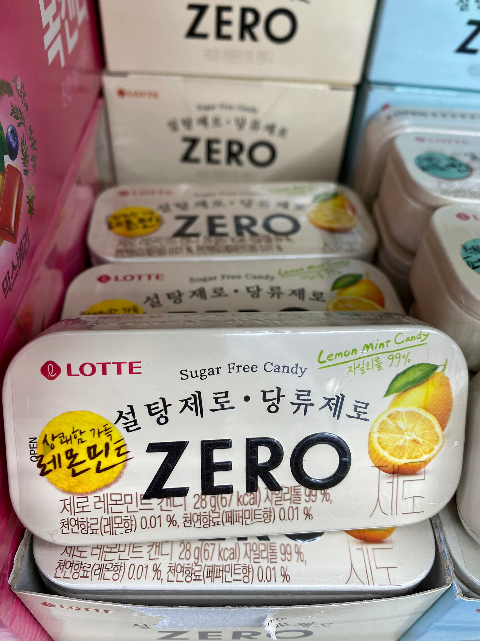 【首爾先生mrseoul】LOTTE樂天ZERO 無糖薄荷糖 28g（檸檬/薄荷/水蜜桃） | 首爾先生mrseoul | 樂天市場Rakuten