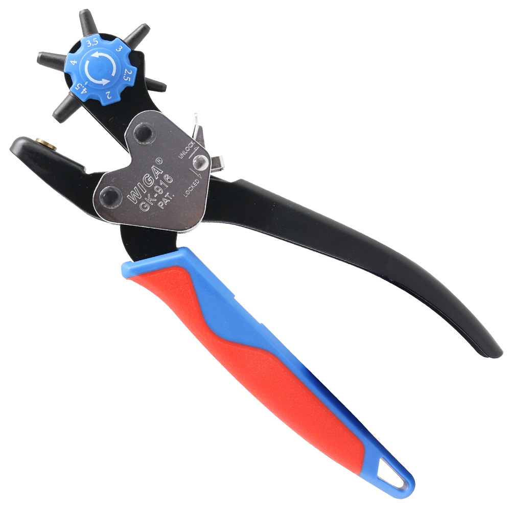 WIGA 威力鋼 GK-916 9吋 強力型打孔鉗[ 6孔, 2, 2.5, 3, 3.5, 4, 4.5mm] | 威力鋼工具旗艦店直營店 | 樂天市場Rakuten