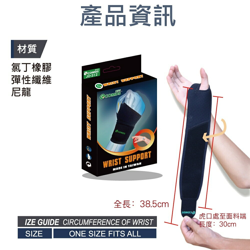 【康得適-COMDS】 COOLMAX拇指套入式 護腕帶 醫療護腕 護腕媽媽手 手腕護具 護腕 滑鼠 不分左右手 | 輔匠先生醫材館 | 樂天市場Rakuten