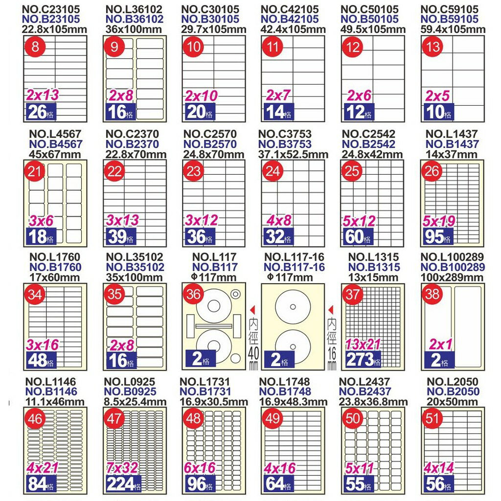 【鶴屋】三用電腦標籤 白色 B2598/B2753/B2770/B2830 105大張/盒 影印/雷射/噴墨 標示貼紙 | 必購佳直營店 ...